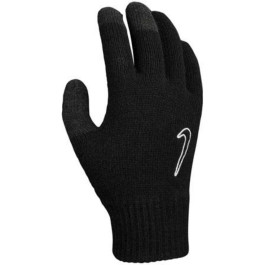 Nike Knitted Tech Grip Swoosh Handschoenen Zwart Wit - Voetbalshop.be